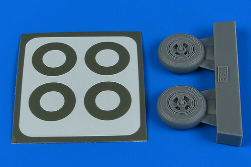 Aires 4801 Spitfire Mk.IX wheels (4-spoke) & paint masks EDUARD
