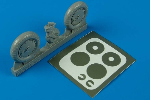 Aires 2029 Bf 109 wheels + paint mask Hasegawa