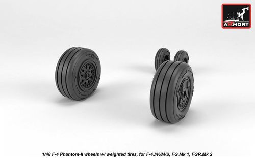 Armory Models Group AW48325 F-4 Phantom-II wheels w/ weighted tires, late