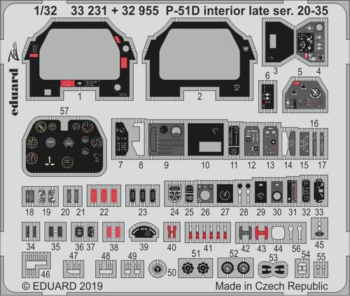 Eduard 33231 P-51D interior late ser. 20-35 TAMIYA