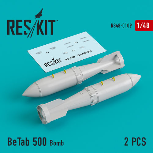 DISCONTINUED RES/KIT 48-0109 BeTab 500 Bomb (2 pcs) (Su-17/24/25/34, MiG-27)