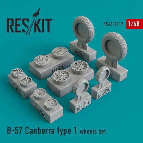 DISCONTINUED RES/KIT 48-0117 B-57 Canberra type 1 wheels set