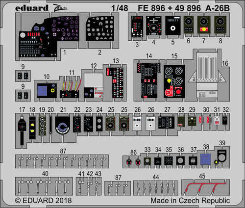 Eduard 49896 A-26B interior REVELL