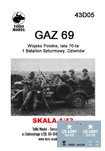 Toro Model 43D05 GAZ 69 - Wojsko Polskie, 1 Batalion Szturmowy, Dźwinów, lata 70-te