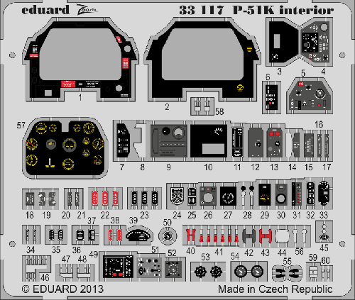 Eduard 33117 P-51K interior S.A. 1/32 TAMIYA