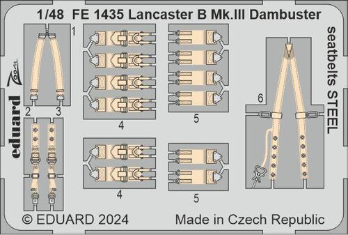 Eduard FE1435 Lancaster B Mk.III Dambuster Seatbelts STEEL HKM