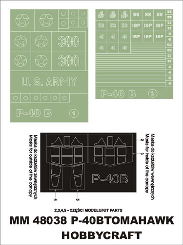 Montex MM48038 P-40 B Hobbycraft HC1450