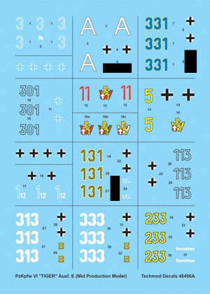 Techmod 48406 Pz.Kpfw.VI Tiger Ausf.E (Mid Production Model)