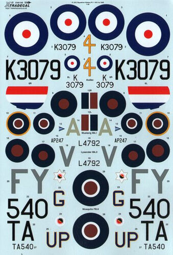 Xtradecal 48106 RFC/RAF 100 Years of 4 Squadron Part 1 (4 schemes)