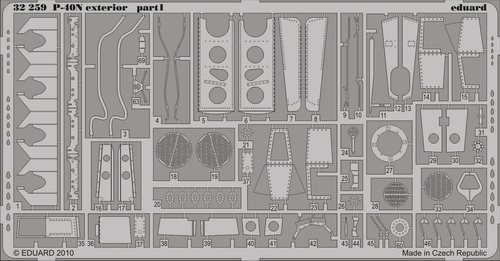 Eduard 32259 P-40N exterior HASEGAWA