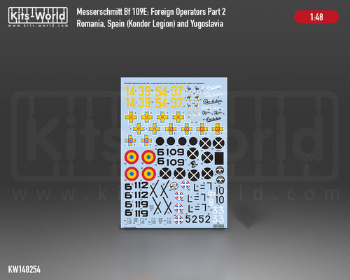 Kits World 148254 Messerschmitt Bf-109 E-1/3 - Foreign Operators (Part 2)