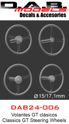 DAB Models 24-006 Classics GT steering wheels