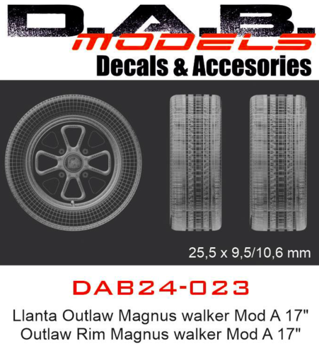 DAB Models 24-023 Outlaw rim Magnus Walker Mod A