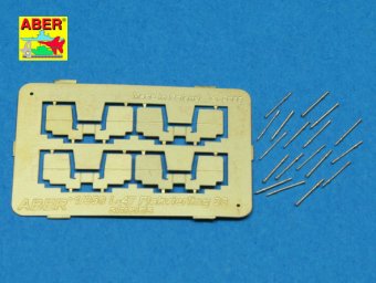 Aber 1-350L-047 Set of 16 pcs 2cm barrels for German Flakvierling 38 with shields