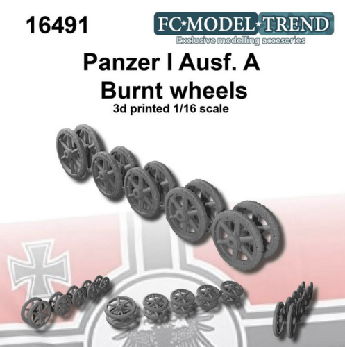 FC ModelTrend 16491 Panzer I Ausf. A burnt wheels