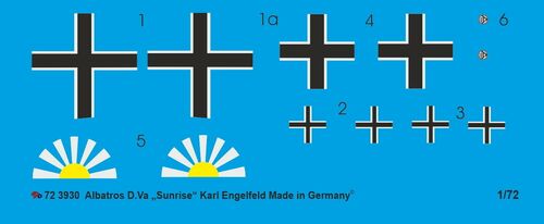 Peddinghaus-Decals 3930 Albatros D.Va Sunrise Karl Engelfeld