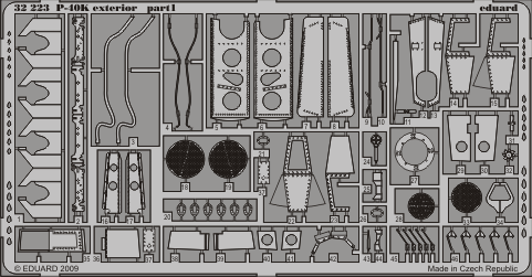 Eduard 32223 P-40K exterior HASEGAWA