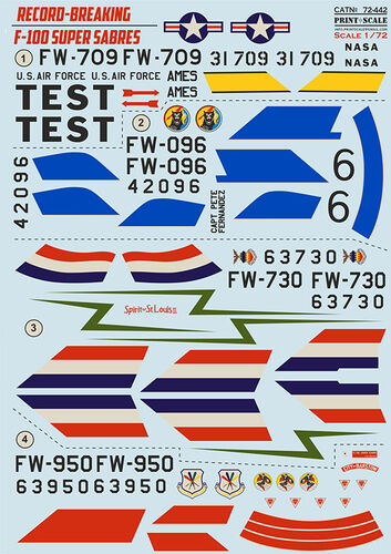 Print Scale 72-442 Record-Breaking F-100 Super Sabre