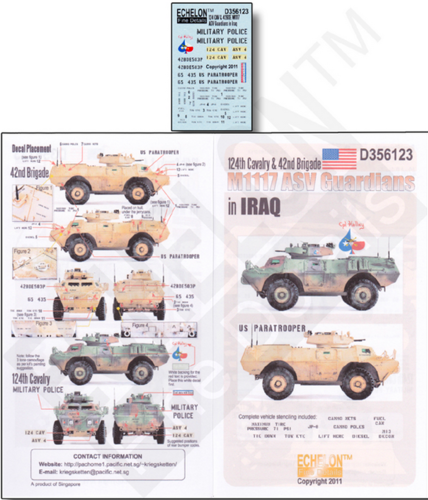 Echelon Fine Details D356123 124th CAV and 42nd BDE M1117 ASVs in Iraq