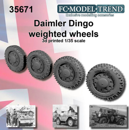 FC ModelTrend 35671 Daimler Dingo weighted wheels