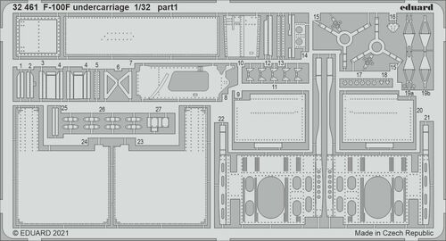 Eduard 32461 F-100F undercarriage TRUMPETER