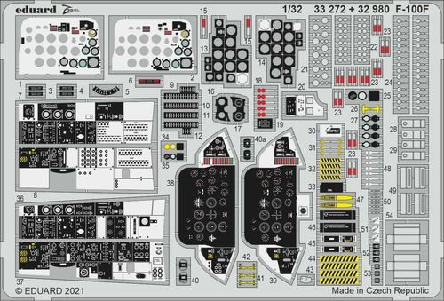 Eduard 32980 F-100F interior TRUMPETER