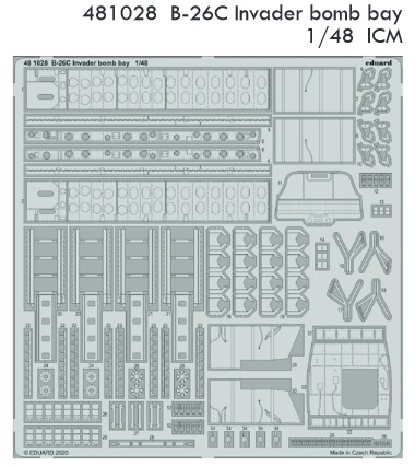 Eduard 481028 B-26C Invader bomb bay ICM