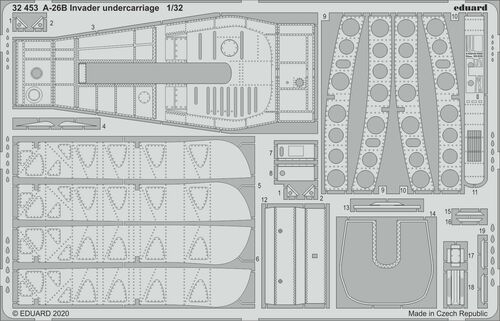 Eduard 32453 A-26B Invader undercarriage HOBBY BOSS