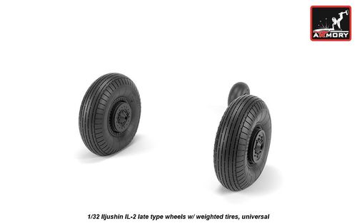 Armory Models Group AW32016 Iljushin IL-2 Bark (late) wheels w/ weighted tires
