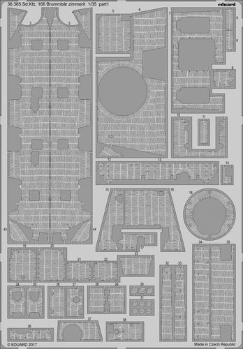Eduard 36365 Sd.Kfz. 166 Brummbär zimmerit TAMIYA