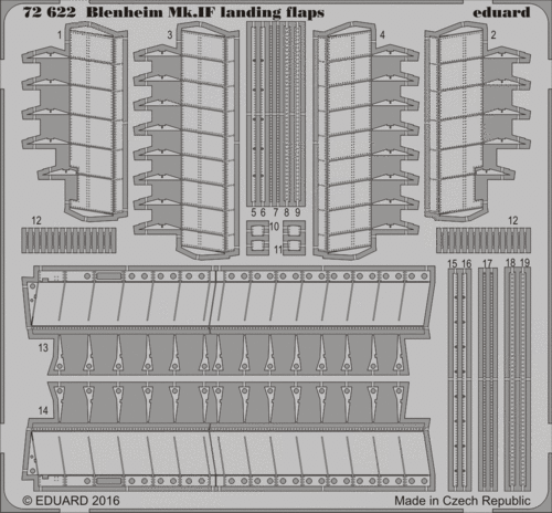 Eduard 72622 Blenheim Mk.IF landing flaps AIRFIX 04059