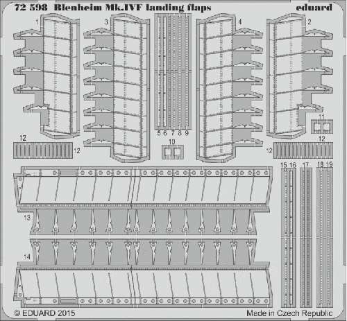 Eduard 72598 Blenheim Mk.IV F landing flaps Airfix 04017