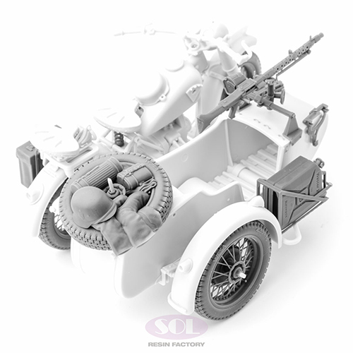 SOLMODEL MM706 Greman WWII BMW R75 with Sidecar - Upgrade Parts Set