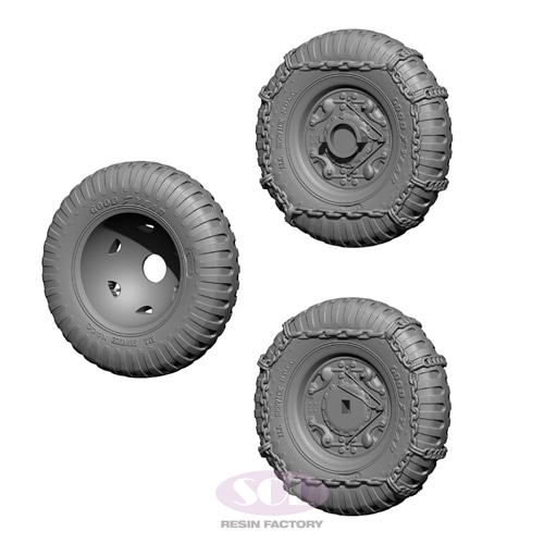 SOLMODEL MM718 US Army WWII M8 - Combat Wheel Tires with Chain