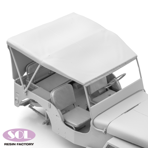 SOLMODEL MM589 Canvas Top for 1/4 ton Utility Truck (for Takom Kits)
