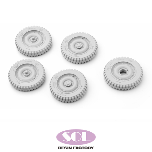 SOLMODEL MM590 Wheel Tires for 1/4 ton Utility Truck Combat (for Takom Kits)