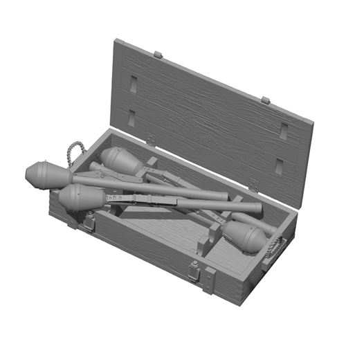 SOLMODEL MM520 German WWII Panzerfaust with Box (3D-Printed)