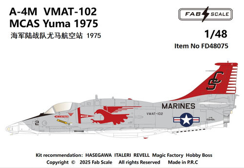 Fab Scale FD48075 Douglas A-4 M Skyhawk - VMAT-102 MCAS Yuma (1975)