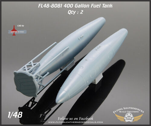 Flying Leathernecks 48-8081 AERO-1D 400 Gallon Fuel Tank (2 pcs / 3D-printed)