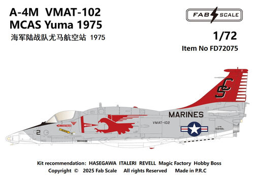 Fab Scale FD72075 Douglas A-4 M Skyhawk - VMAT-102 MCAS Yuma (1975)