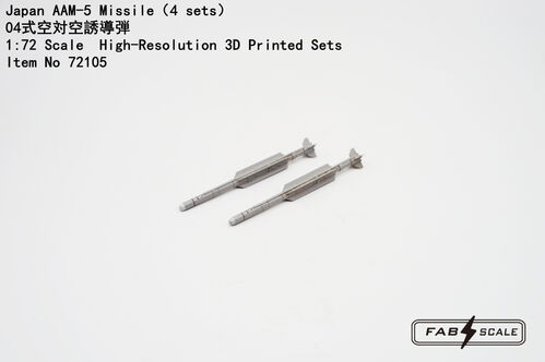 Fab Scale Fa72105 Japanese AAM-5 Missile for the McDonnell Douglas F-15 J and Mitsubishi F-2 (2 Sets / for Fine Molds and Hasegawa Kits)