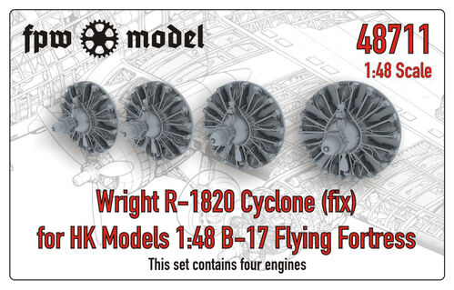 FPW Model 48711 Wright R-1820 (fix) for HK Models B-17 Flying Fortress