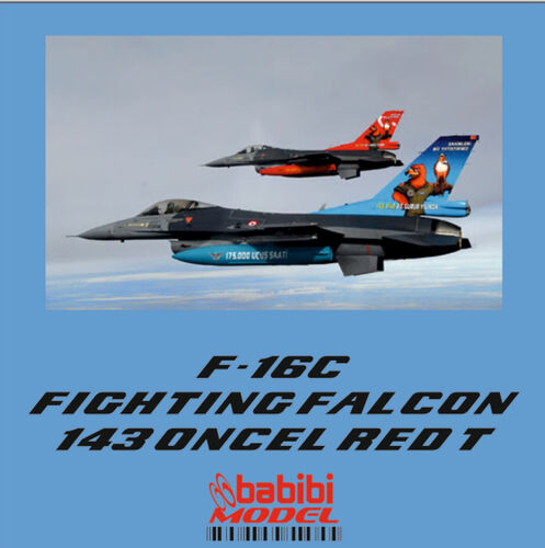 Babibi Models 01186 Lockheed-Martin F-16 C Fighting Falcon - Oncel Sqn / We Train The Falcons Red Tail Decal Set