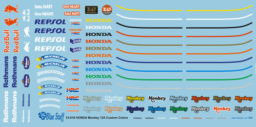 Blue Stuff 12-018 Honda Monkey 125 - Custom Colors (for Tamiya 14134 Kit)