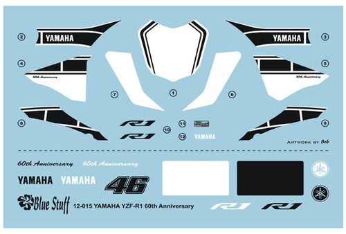 Blue Stuff 12-015 Yamaha YZF-R1 - 60th Anniversary (for Tamiya 14133 Kit)
