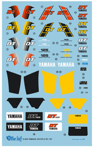 Blue Stuff 12-053 Yamaha DT125LC - Decals Set (for Bandai Kits)