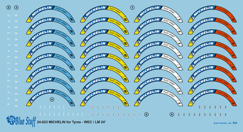 Blue Stuff 24-023 Michelin WEC / LM 2024 - Tyre Markings