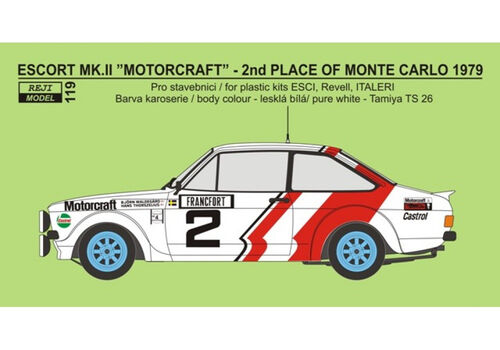 Rejimodel 119 Ford Escort Mk.II RS 1800 - Monte Carlo 1979 Motorcraft (Transkit / for ESCI, Revell and Italeri Kits)