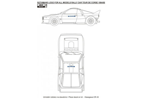 Rejimodel 159 Logo Rothmans Tour De Corse 1984/1985
