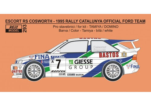 Rejimodel 293 Ford Escort RS Cosworth - Catalunya 1995 Delecour Thierry (Transkit / for Tamiya and Domino Kits)